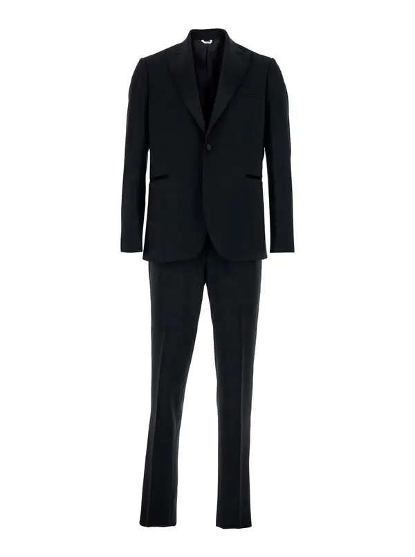 LEPLAIN Single-breasted Regular-fit Suit With Peak Revers Jacket And Straight-hem Trousers For