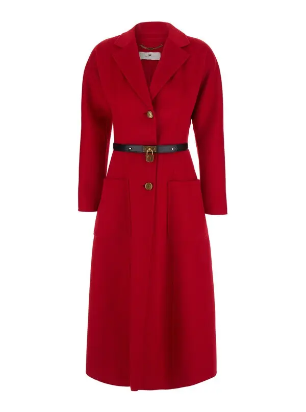 Elisabetta Franchi Single-breasted Notched Lapel Jacket With Long Sleeves