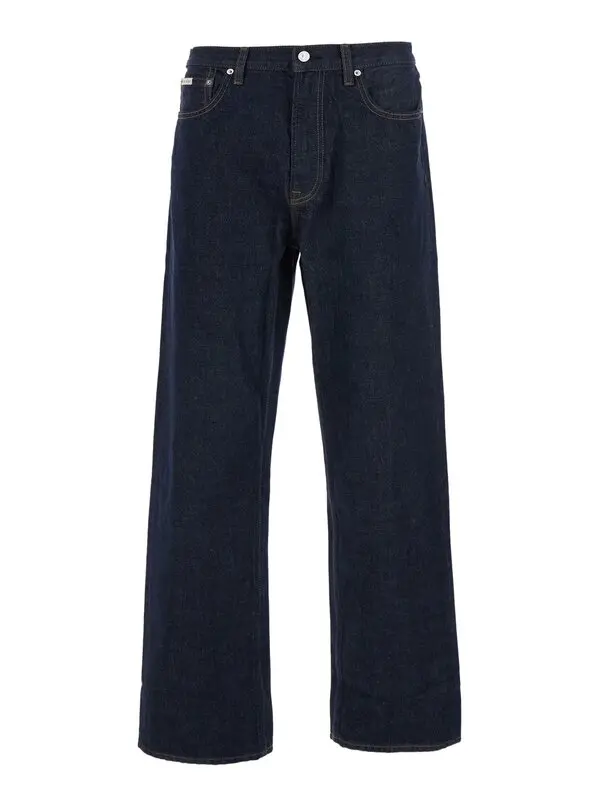 Calvin Klein Denim Jeans With Logo Patch On Front & Back