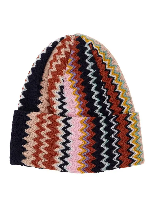 Missoni Tech Fabric Hat With Patterned Motif