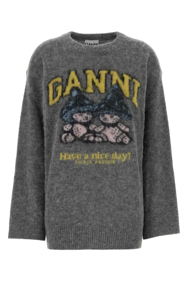 GANNI Oversized Alpaca Blend Sweater