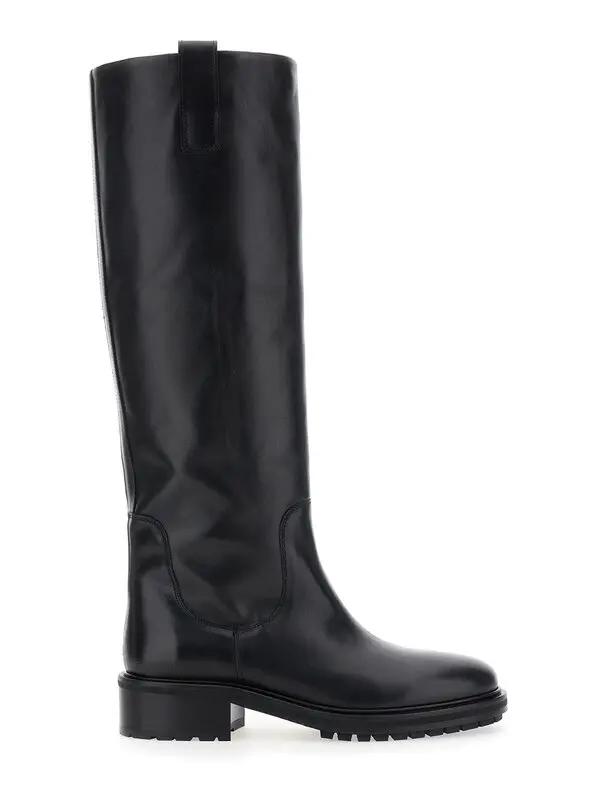 AeydĒ Knee-high Henry Leather Slip-on Boots