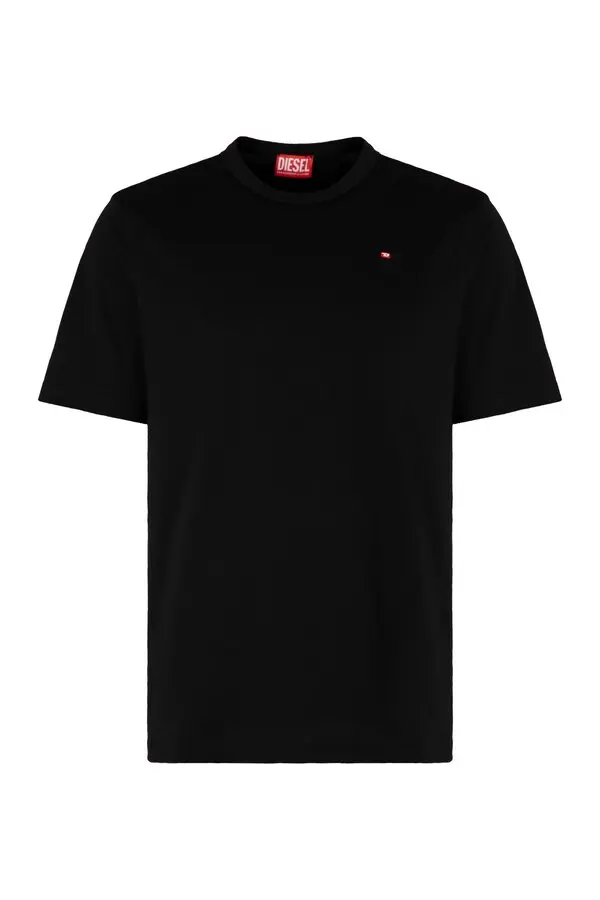 DIESEL® Mini Micro-grid Cotton Crew-neck T-shirt
