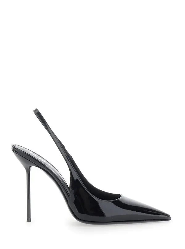 Paris Texas Lidia Slingback Patent Leather High Heel Pumps 105 - Black