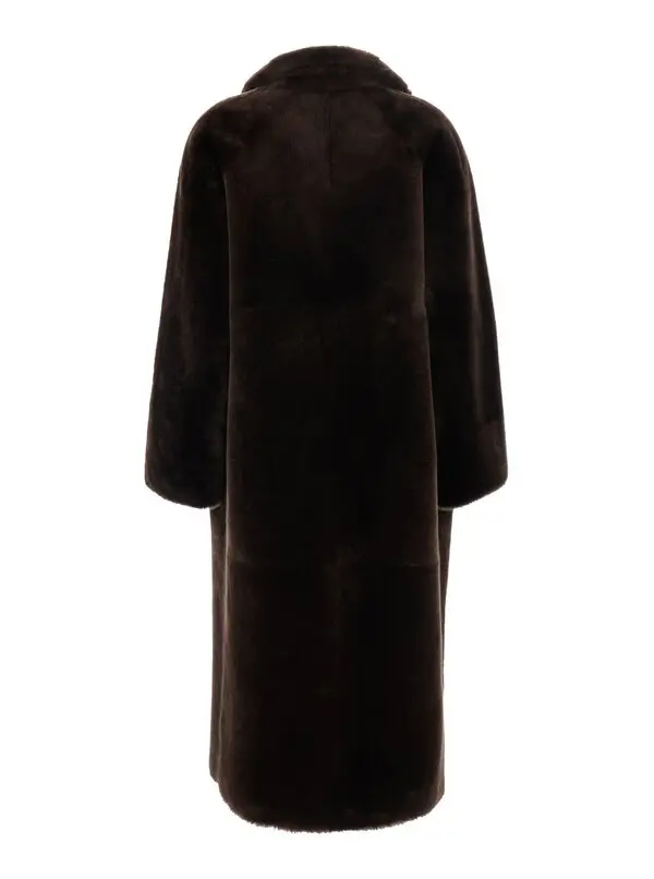 BLANCHA Notched-collar Shearling Jacket With Hidden Front And Side Pockets