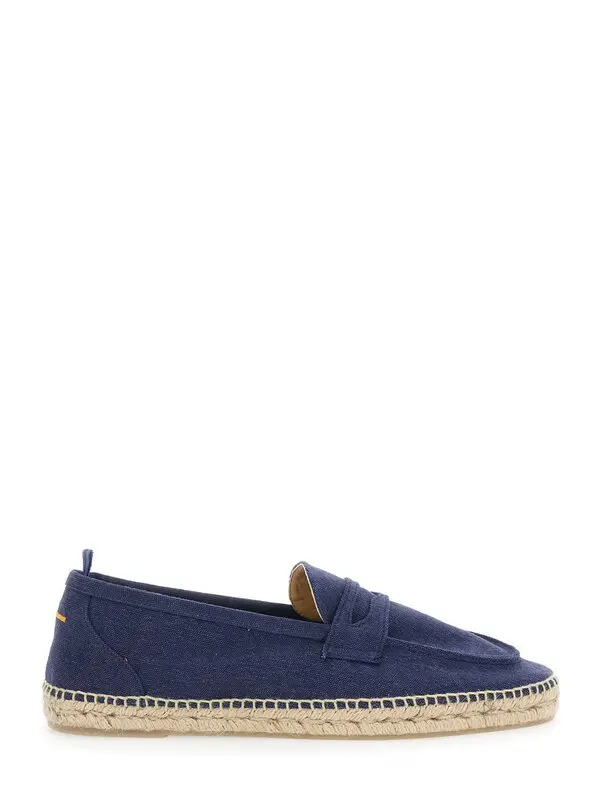 CastaÑer Suede Slip-on Espadrilles With Diamond-cut Mask - Blu