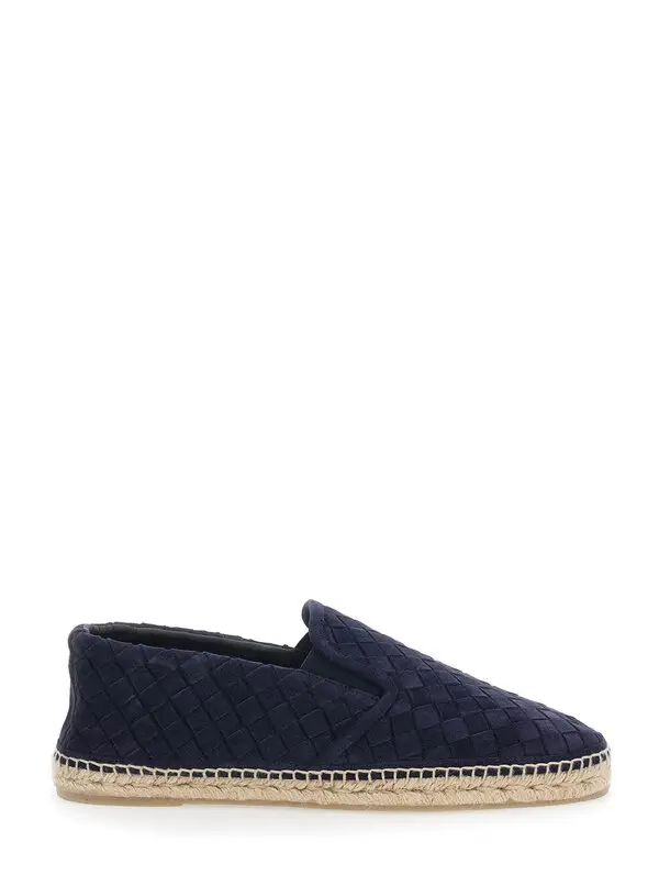 CastaÑer Java Suede Espadrilles With Back Pull-tab And Contrast Stitching For - Blu