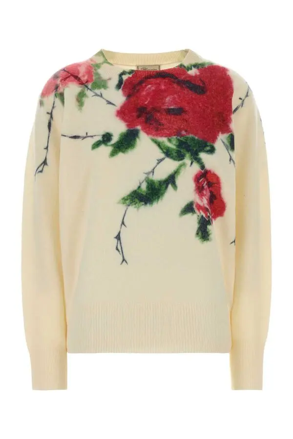 Blumarine Roses Printed Sweater