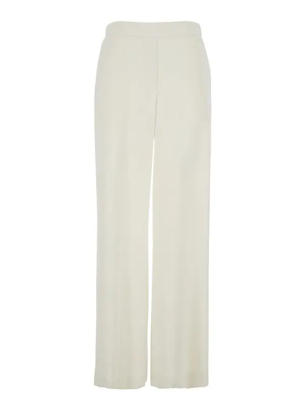 P.a.r.o.s.h P. A.r. O.s. H. Wide-leg Pants With Elastic Waist And Side Pockets - White