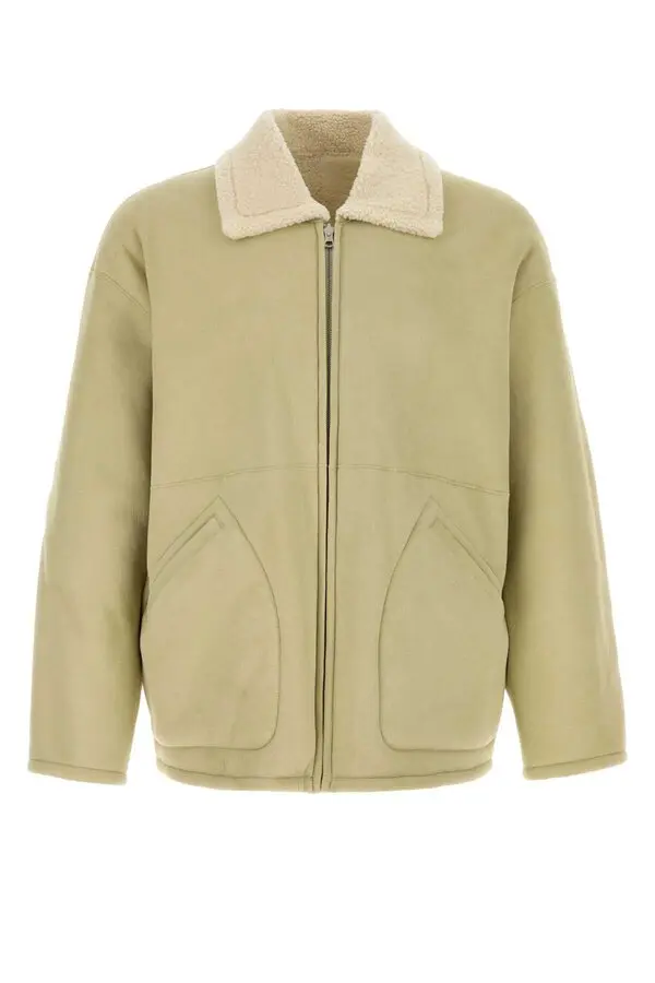 Auralee Mint Shearling Merino Jacket For