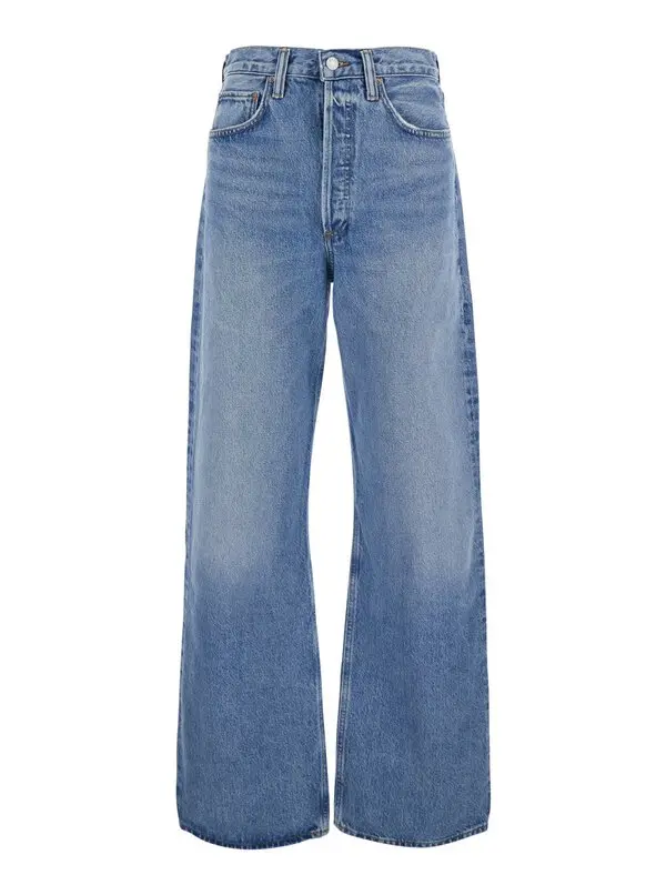AGOLDE Wide-leg Vintage-wash Denim Jeans For - Light Blue