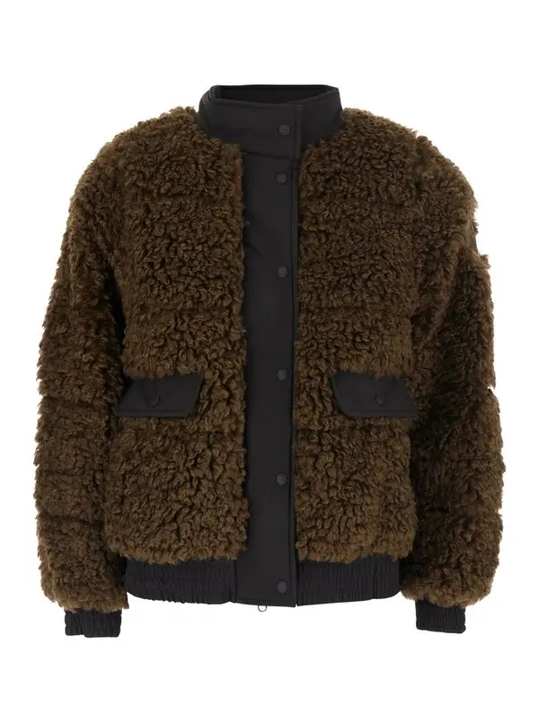 SAVE THE DUCK Valery Down Jacket With All-over Eco-fur In Tech Fabric