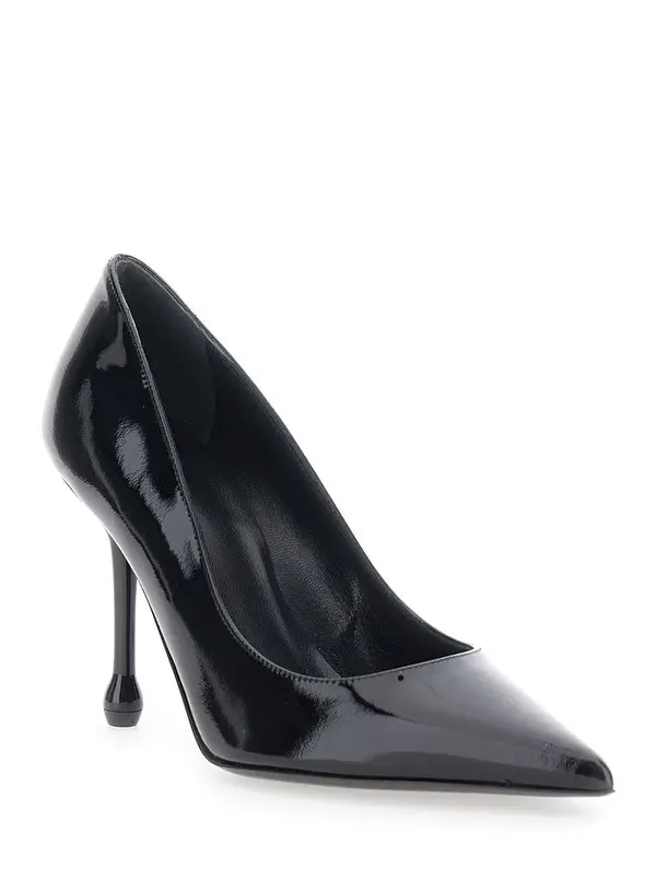 LEPLAIN Pointed Toe High Heel Patent Leather Pumps For