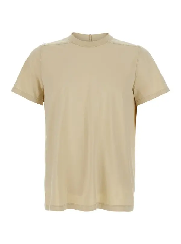 Rick Owens Tone-on-tone Stitching Crew Neck Cotton T-shirt