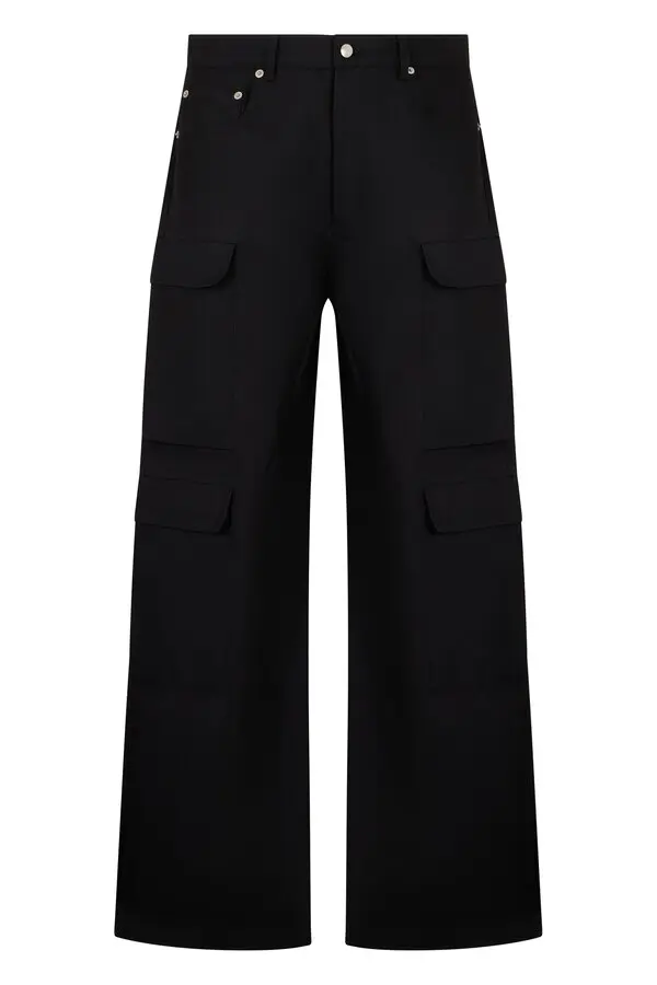 Rick Owens Inspired Loose Cotton Geth Pants With Five-pocket Design