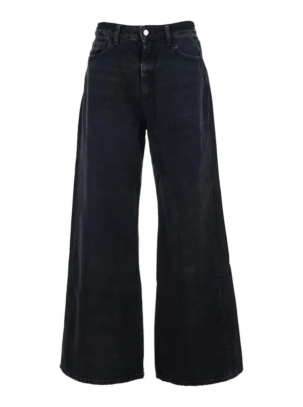 ICON DENIM LOS ANGELES Debby Wide-leg Denim Jeans With Logo Patch On The Rear