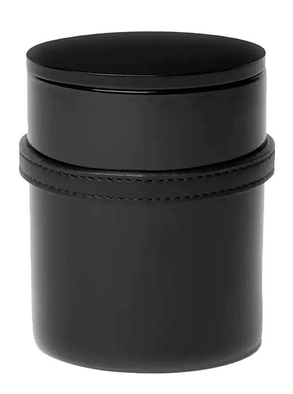 Versace Medusa 95 Candle With Wooden Lid And Removable Leather Strap In Glass And Wood - Black