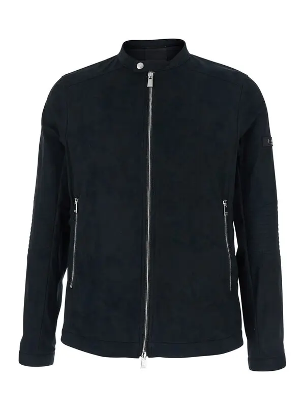 TATRAS Tech Fabric High-collar Zip-up Jacket With Logo Patch