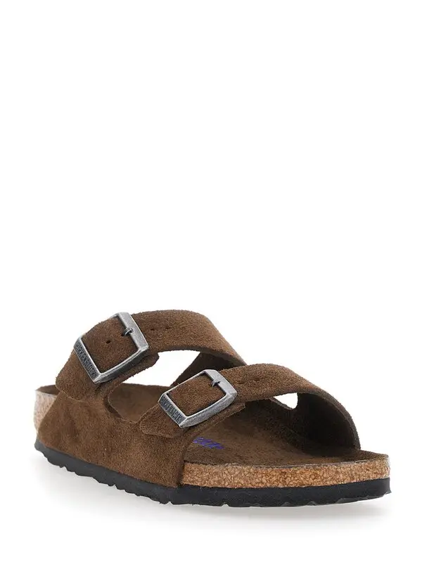 BIRKENSTOCK Arizona Rounded-toe Suede Buckle Sandals