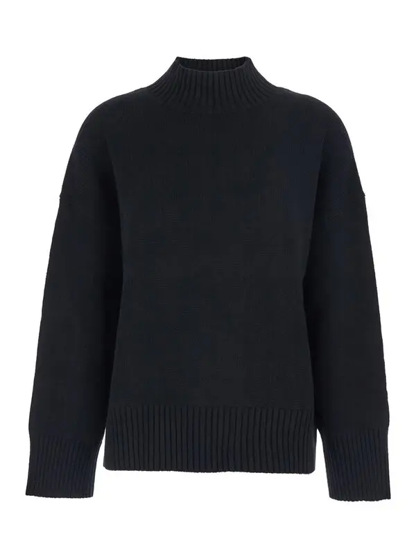LEPLAIN Cashmere Turtleneck Sweater With Dropped Shoulders