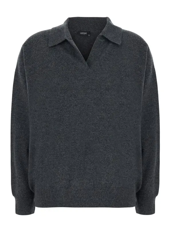 LEPLAIN Cashmere Polo Neck Knit Sweater For With Regular Fit