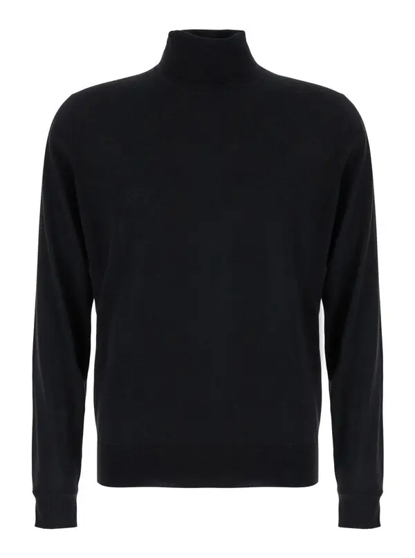 LEPLAIN Ribbed Turtleneck Sweater In Merino Wool, Silk & Cashmere For