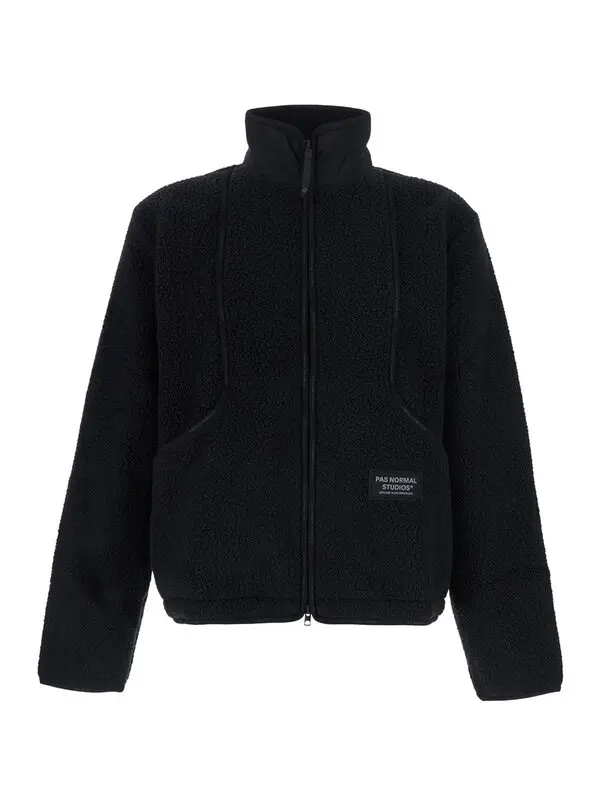 PAS NORMAL STUDIOS Off-race Pile Fleece Jacket - Black