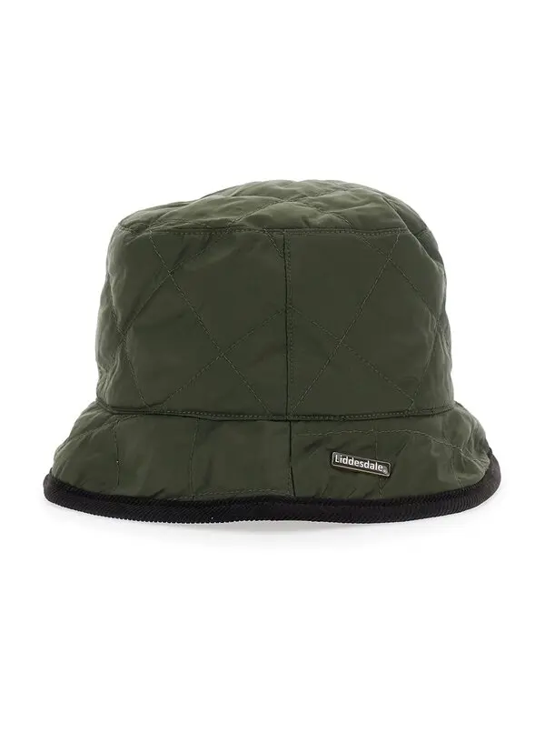 Barbour Reversible Quilted Hat With Pockets And Decorative Patches