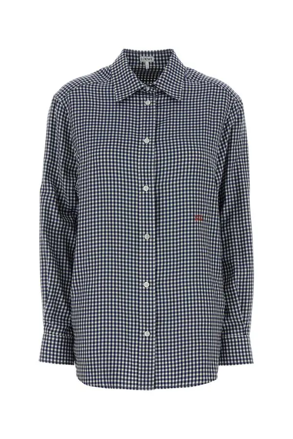 Loewe Embroidered Twill Silk Shirt