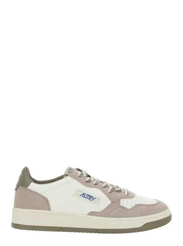 AUTRY Suede Low Top Sneaker With Logo Patch On The Tongue