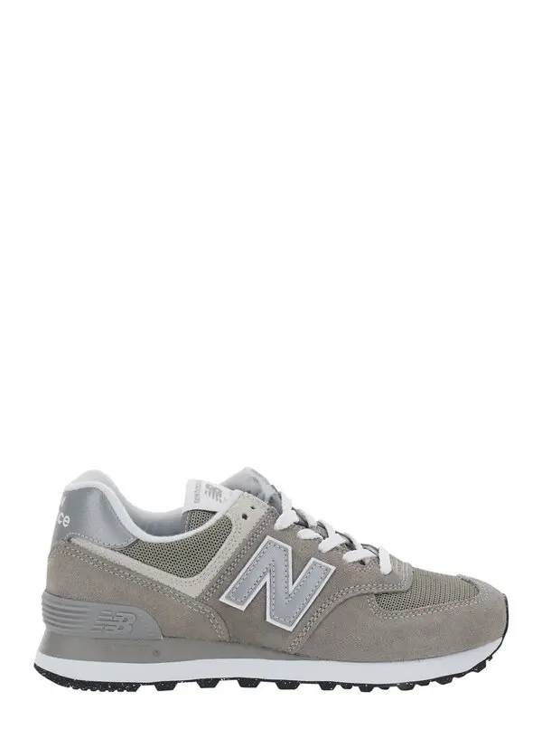 NEW BALANCE Classic Leather & Textile Lace-up Sneaker With Side Logo Detail