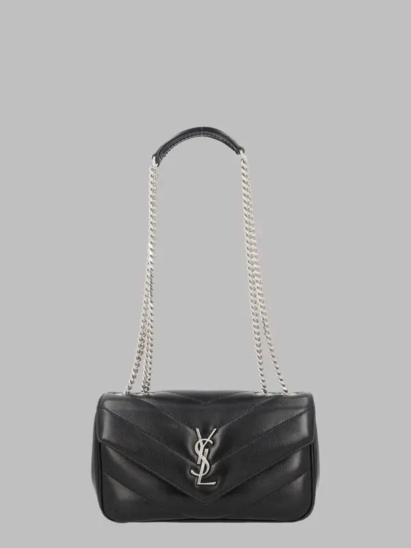 Saint Laurent Loulou Small Quilted Lambskin Mini Shoulder Bag - Black