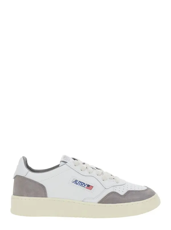AUTRY Suede Low Top Sneaker With Logo Patch On The Tongue