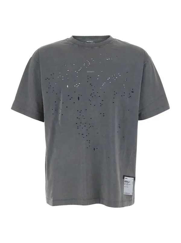 Satisfy Logo Front Cotton Round-neck T-shirt