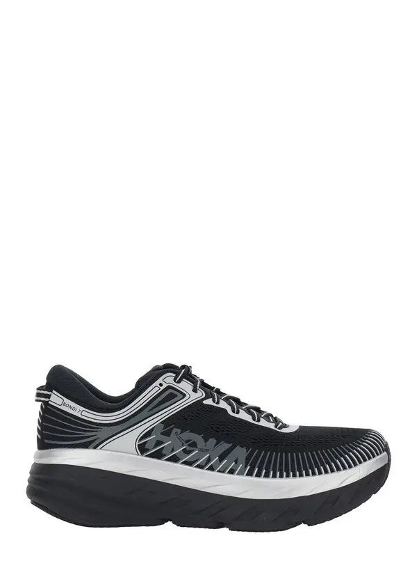 HOKA® Tech Fabric Low Top Sneakers With Logo Tongue & Perforated Design