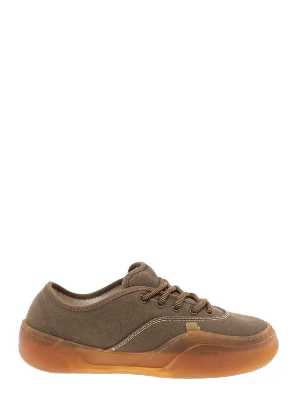 ERL Low Skate Low Top Sneaker With Contrasting Sole In Cotton