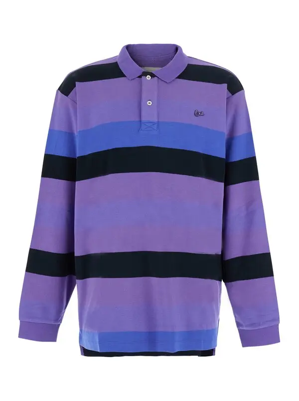 ERL Striped Rugby Long-sleeve Knit Polo Shirt