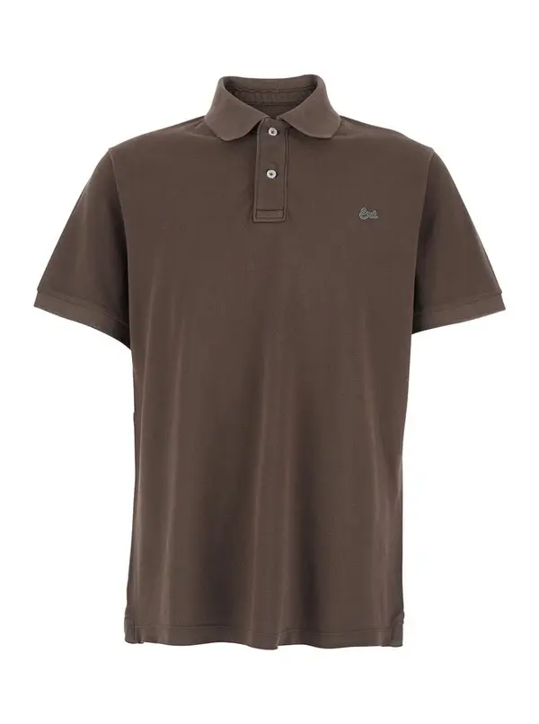 ERL Classic Collar Polo With Embroidered Logo Lettering