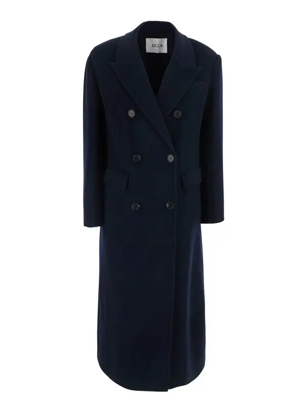 JUCCA Double-breasted Notched-lapel Wool-cashmere Jacket With Patch Pockets