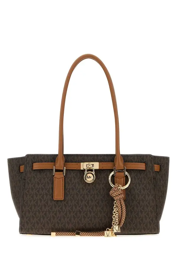 Michael Kors Canvas Hamilton Shoulder Handbag