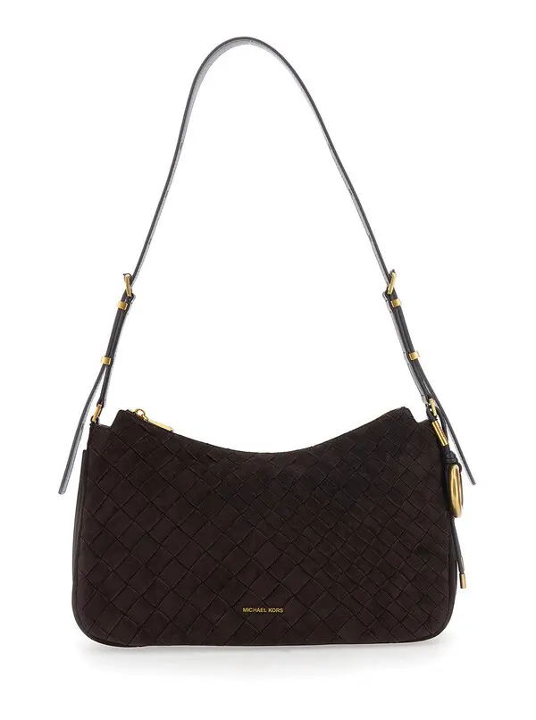 Michael Kors Nolita Medium Convertible Shoulder Handbag With Gold-tone Hardware, Zip Closure & Adjustable Strap