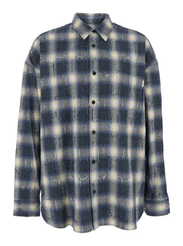 JUUN.J Cotton All-over Check Button-down Shirt With Classic Collar