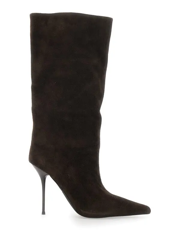 Jeffrey Campbell Give It Boot Leather High-heel Boots With Side Zip