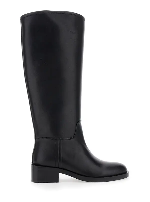 Jeffrey Campbell Leather Knee-high Boots With Block Heel