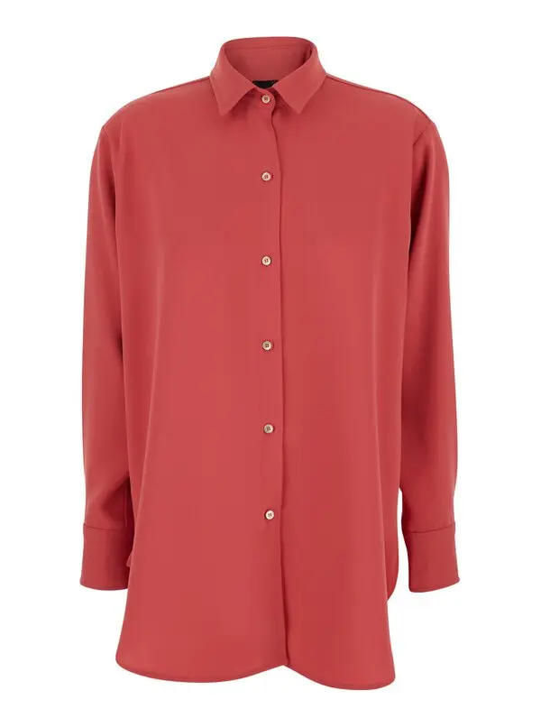 LEPLAIN Classic Collar Button-down Shirt With Long Sleeves And Relaxed Fit