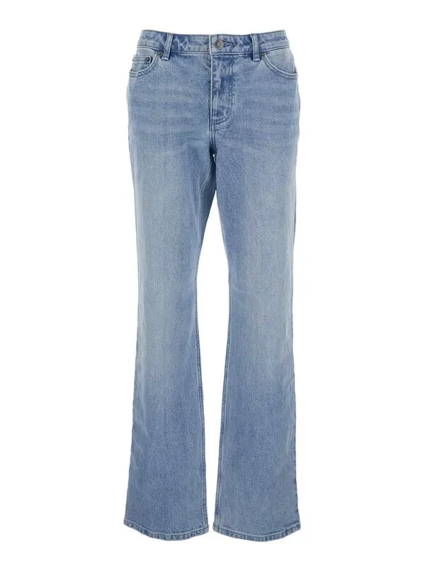 Michael Kors Denim Jeans With Belt Loops And Back Logo Plate