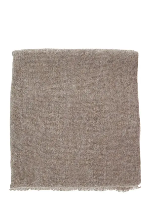 Brunello Cucinelli Silk-blend Foulard Scarf - Brown