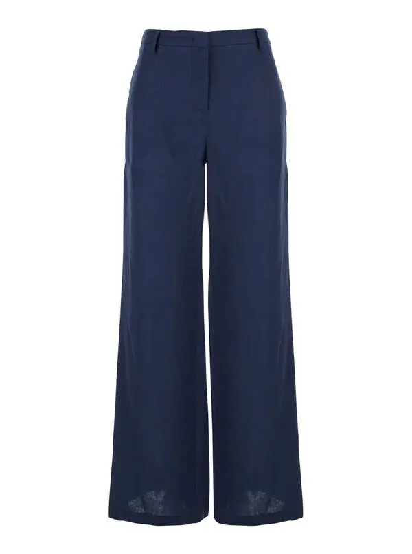 LEPLAIN Linen Wide-leg Trousers For