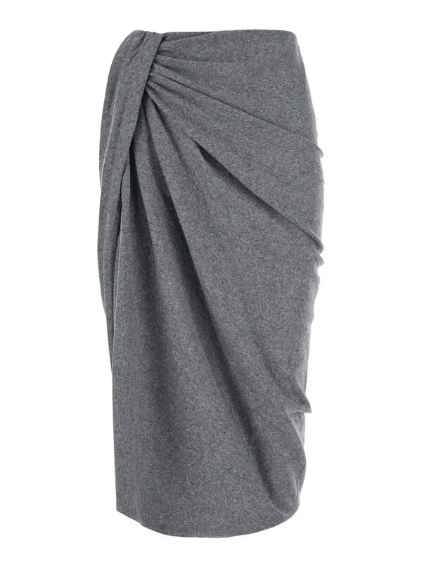 Isabel Marant Étoile Straight-cut Tech Fabric Skirt With Side Closure And Refined Details