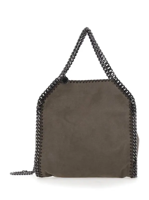 Stella McCartney Alter Suede Falabella Mini Handbag With Chain Shoulder Strap - Brown